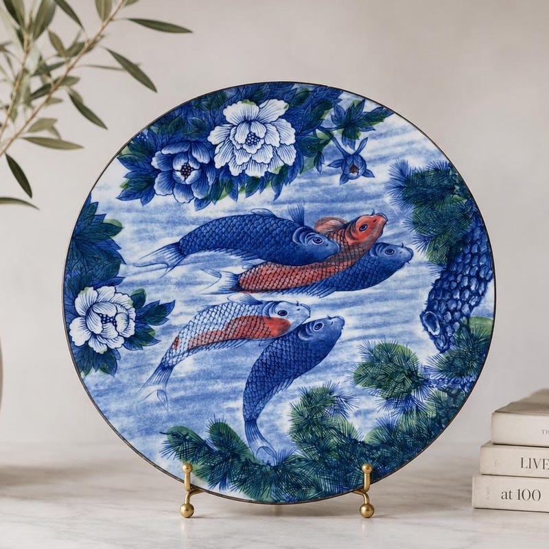 Fish Plate Japan Blue - Etsy