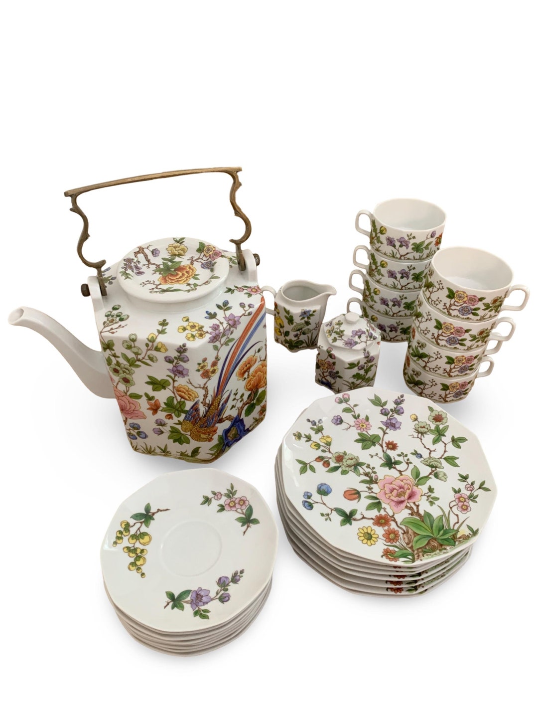 Exceptional Vintage Kaiser Germany 27 Pc. Tea Set Oriental Chinoiserie ...