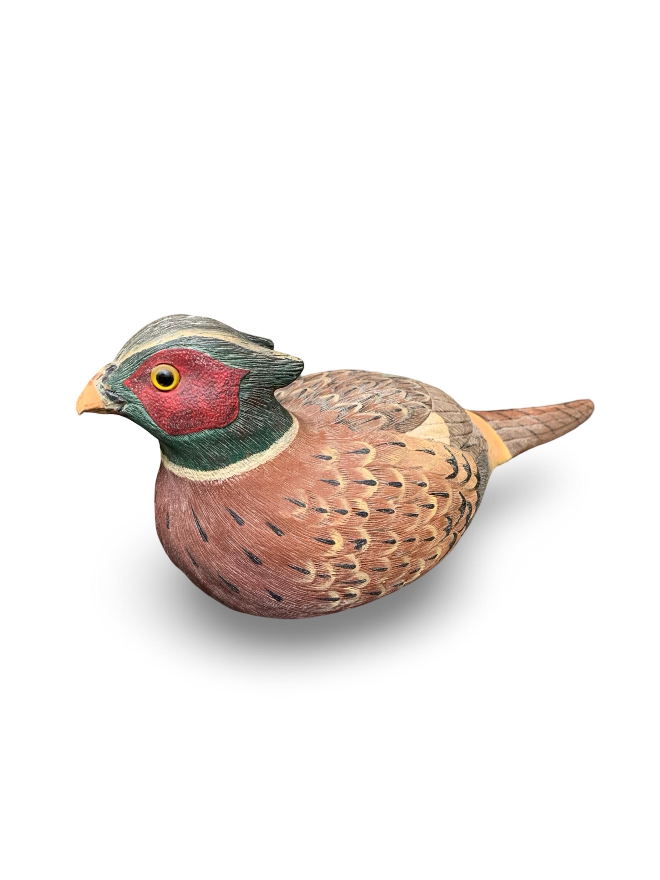 Vintage Pheasant Bird Decoy Signed P. Bland 1984 - Etsy