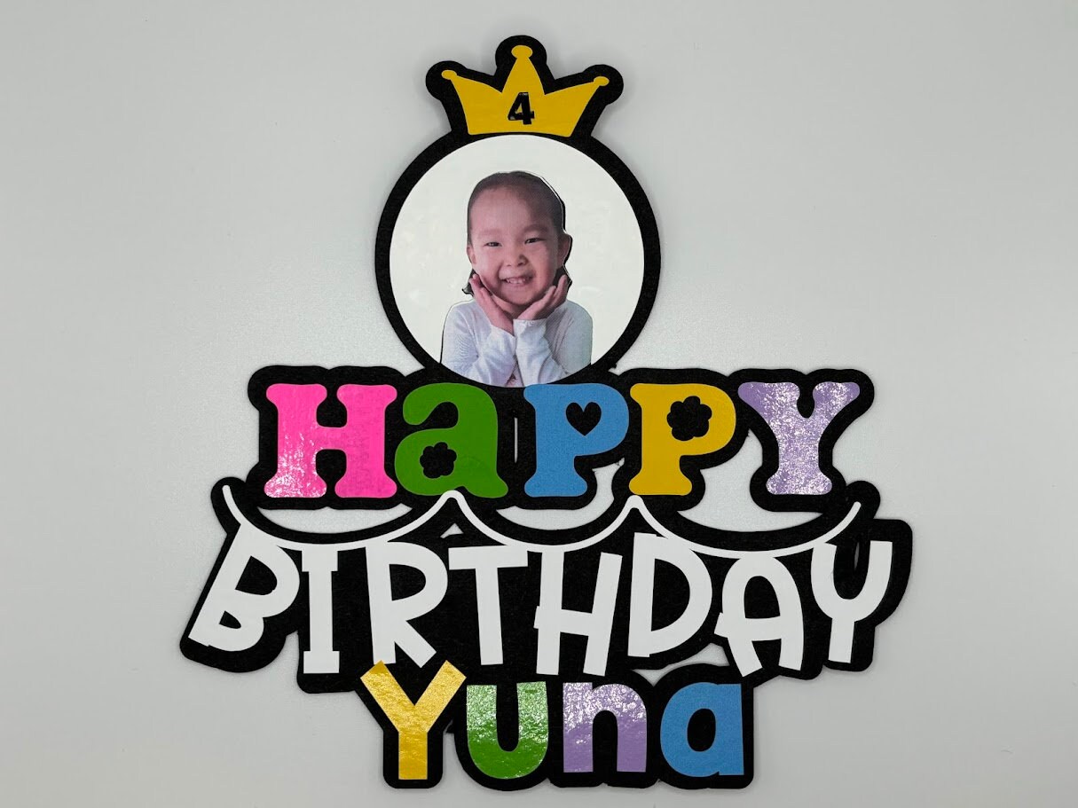 Happy Birthday Photo Topper - Etsy