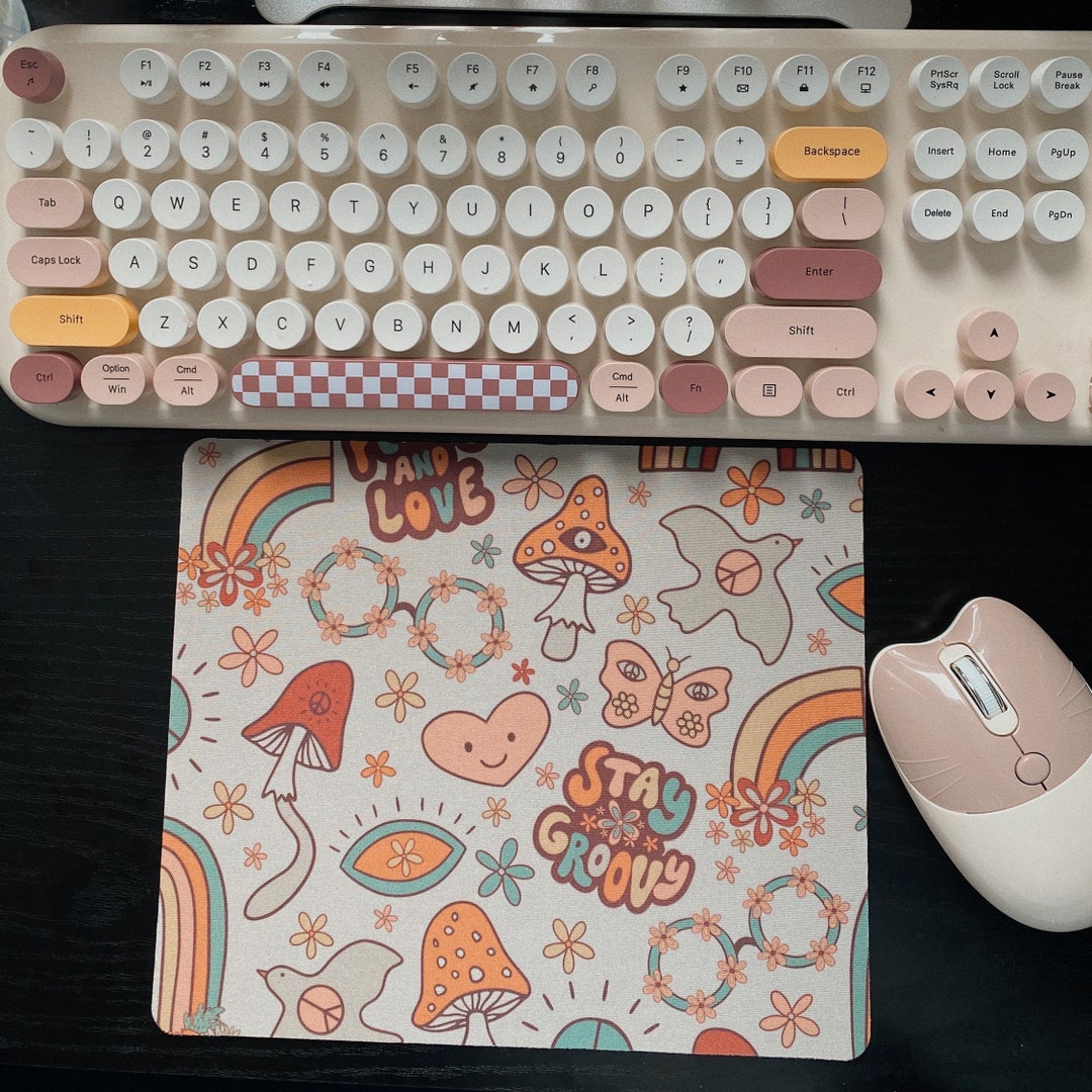 Aesthetic Groovy Mouse Pad | Desk Decor | Gamer | Kawaii | Mouse Pad ...