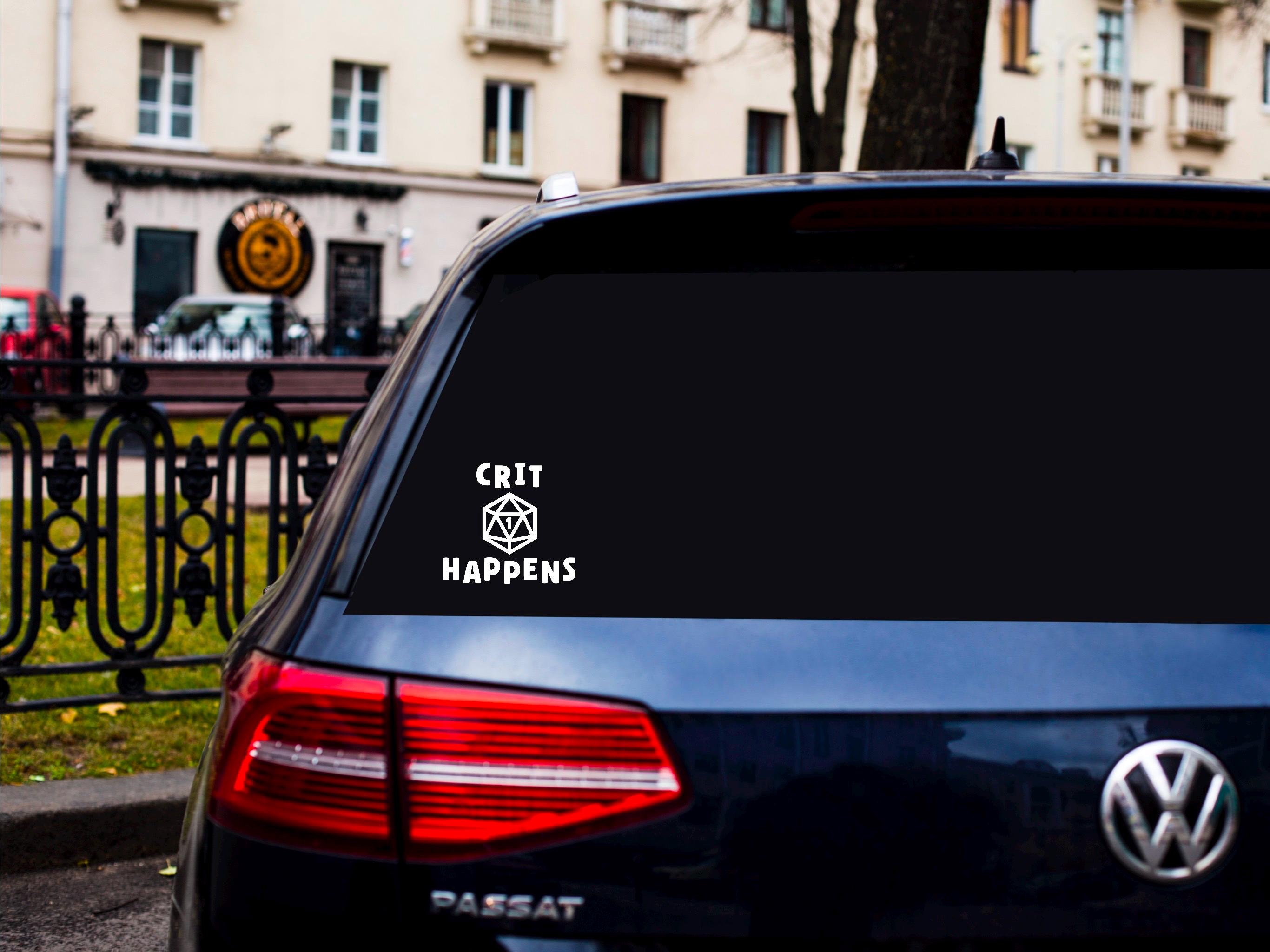 Dnd ‘crit Happens’ Vinyl Decal - Etsy