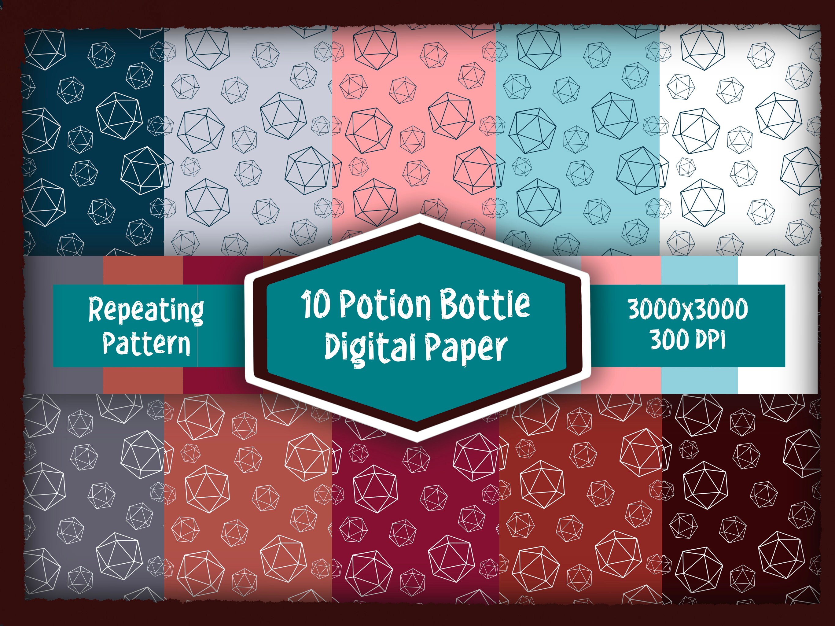 Dnd Themed Digital Paper - Etsy