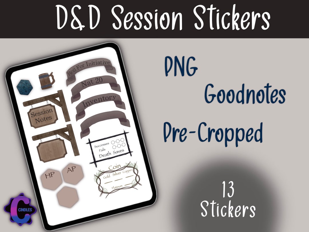 Dnd Inspired Session Sticker Set - Etsy