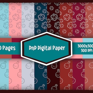 Dnd Themed Digital Paper - Etsy