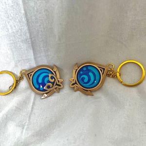 Genshin Impact Hydro Vision Keychain - Etsy