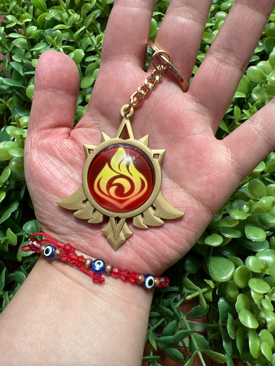 Genshin Impact Pyro Vision Keychain - Etsy