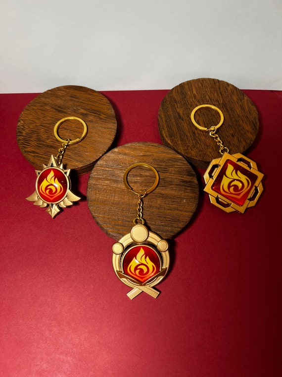 Genshin Impact Pyro Vision Keychain - Etsy