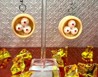Chinese Char Siu BBQ Pork Bun Bao Earrings Findings Sterling - Etsy