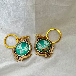 Genshin Impact Anemo Vision Keychain - Etsy