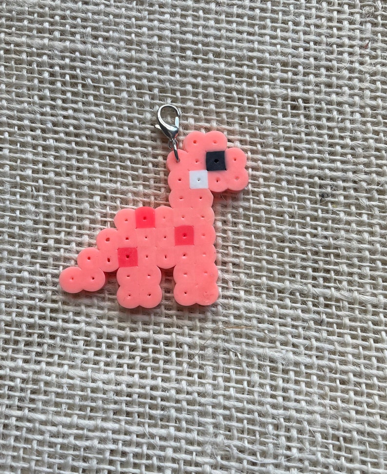 Cute Dino Perler Bead Keychains - Etsy
