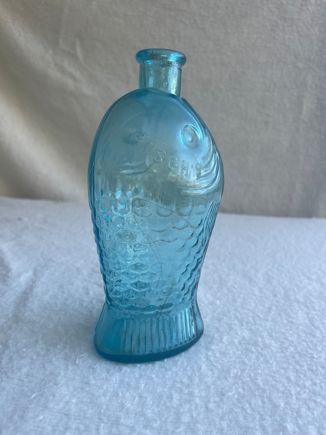 Doctor Fisch's Bitters Blue Glass Fish Shape Bottle - Etsy