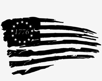 Betsy Ross 13 Distressed Rustic Tattered American Flag Vinyl - Etsy
