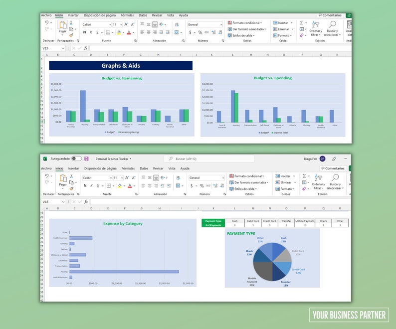 Personal Expense Tracker/ Excel Template/ Easy to Use/ Simple ...