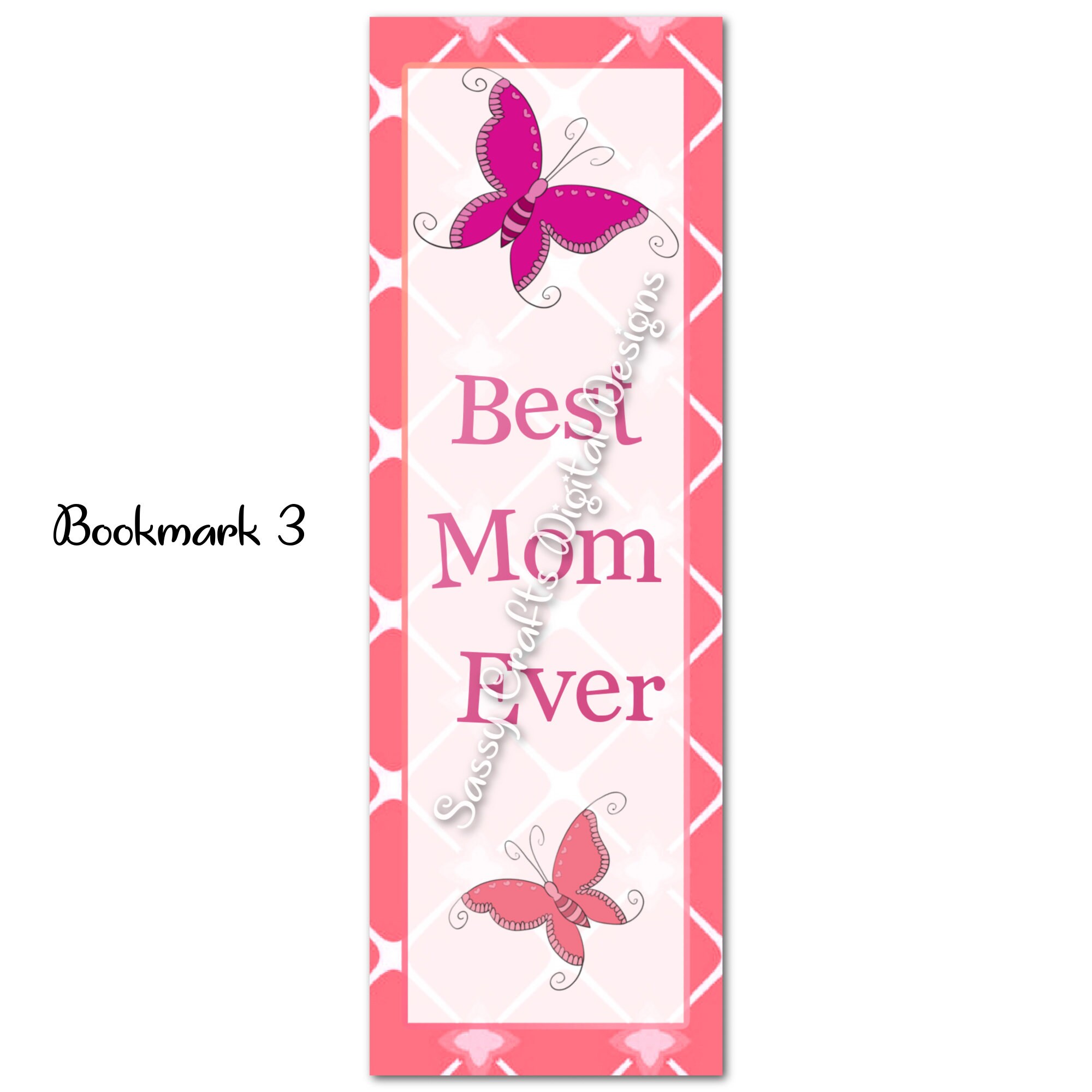 Mom Printable Bookmark Set, Printable Bookmarks, Digital Bookmark ...