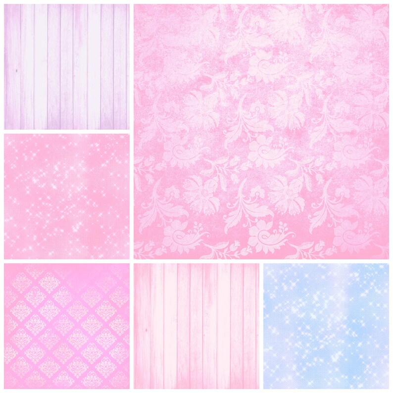 Dreamy Pastel Digital Paper Set, Instant Download, 300 DPI Paper, Set ...