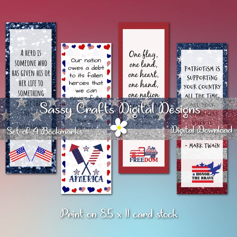 Veterans Day Bookmarks - Etsy