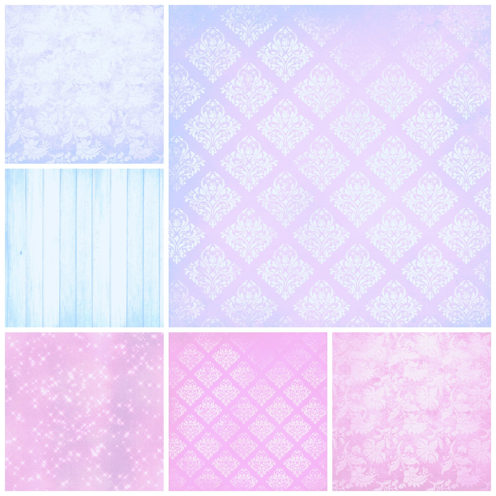 Dreamy Pastel Digital Paper Set, Instant Download, 300 DPI Paper, Set ...