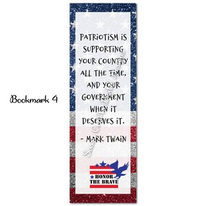 Independence Day Printable Bookmark Set, Digital Bookmark, Instant ...