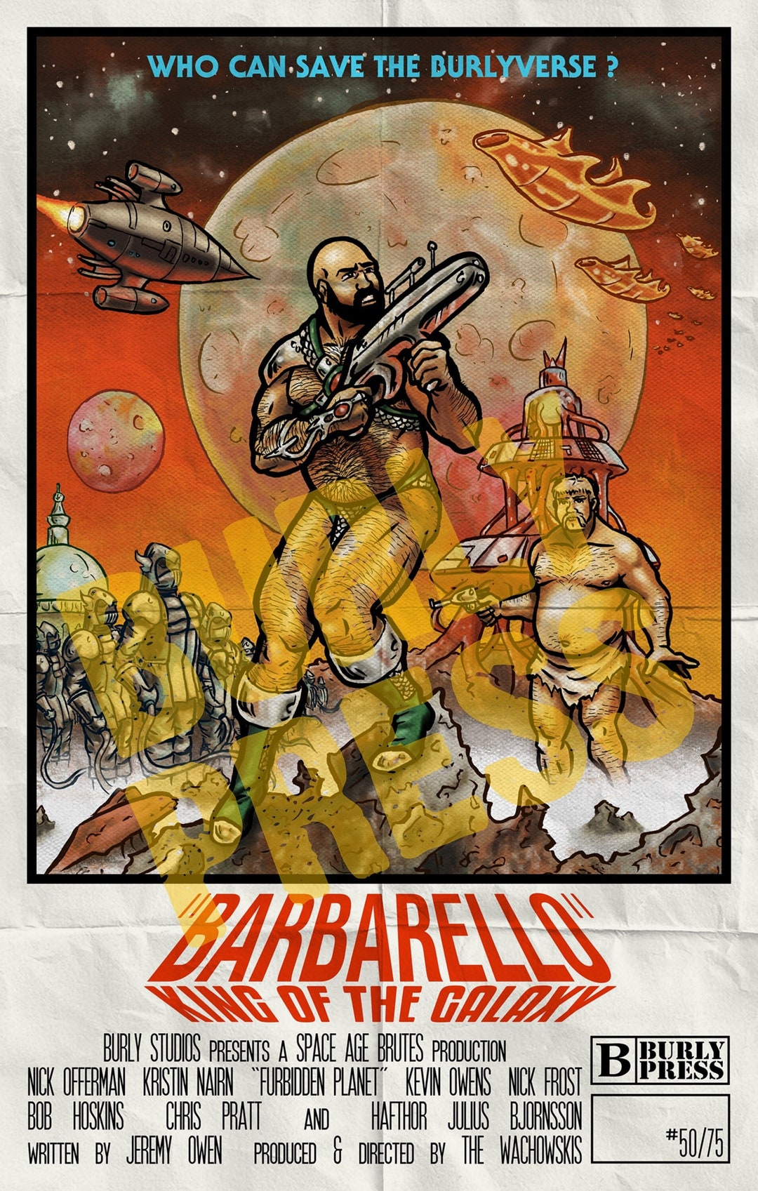 Barbarello Art Print - Barbarella Parody - Etsy