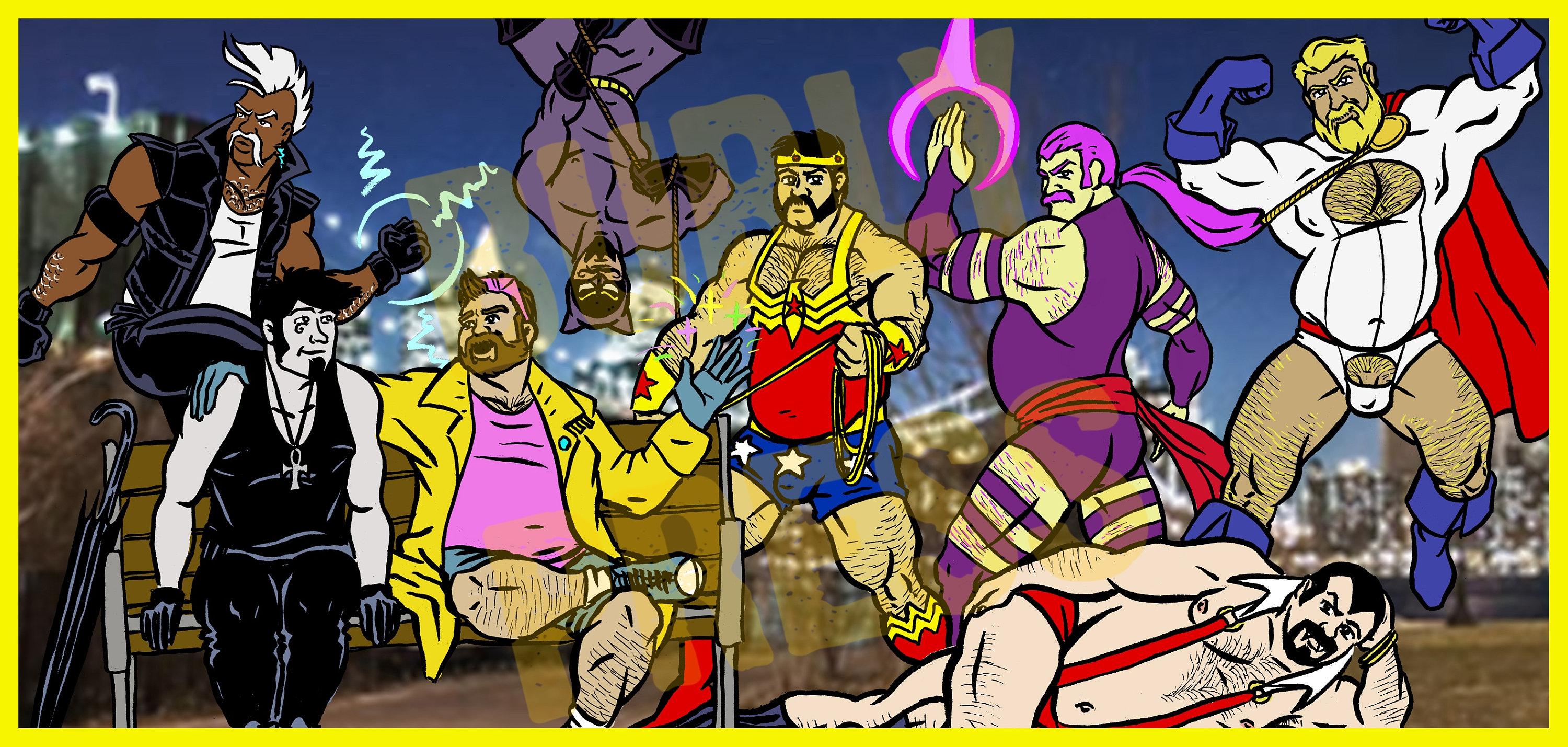 Famous Comic Book Heroines Genderswapped As Burly Men Art Etsy famous-comic-book-heroines-genderswapped-as-burly-men-art-etsy