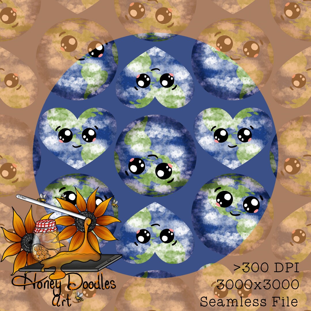Earth Buddies Seamless File, Digital Paper - Etsy