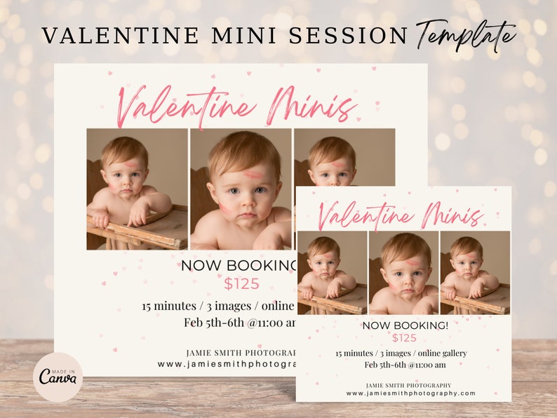 Valentine Mini Session Template / Canva Templates / Social Media ... Valentine Mini Session Template / Canva Templates / Social Media ...