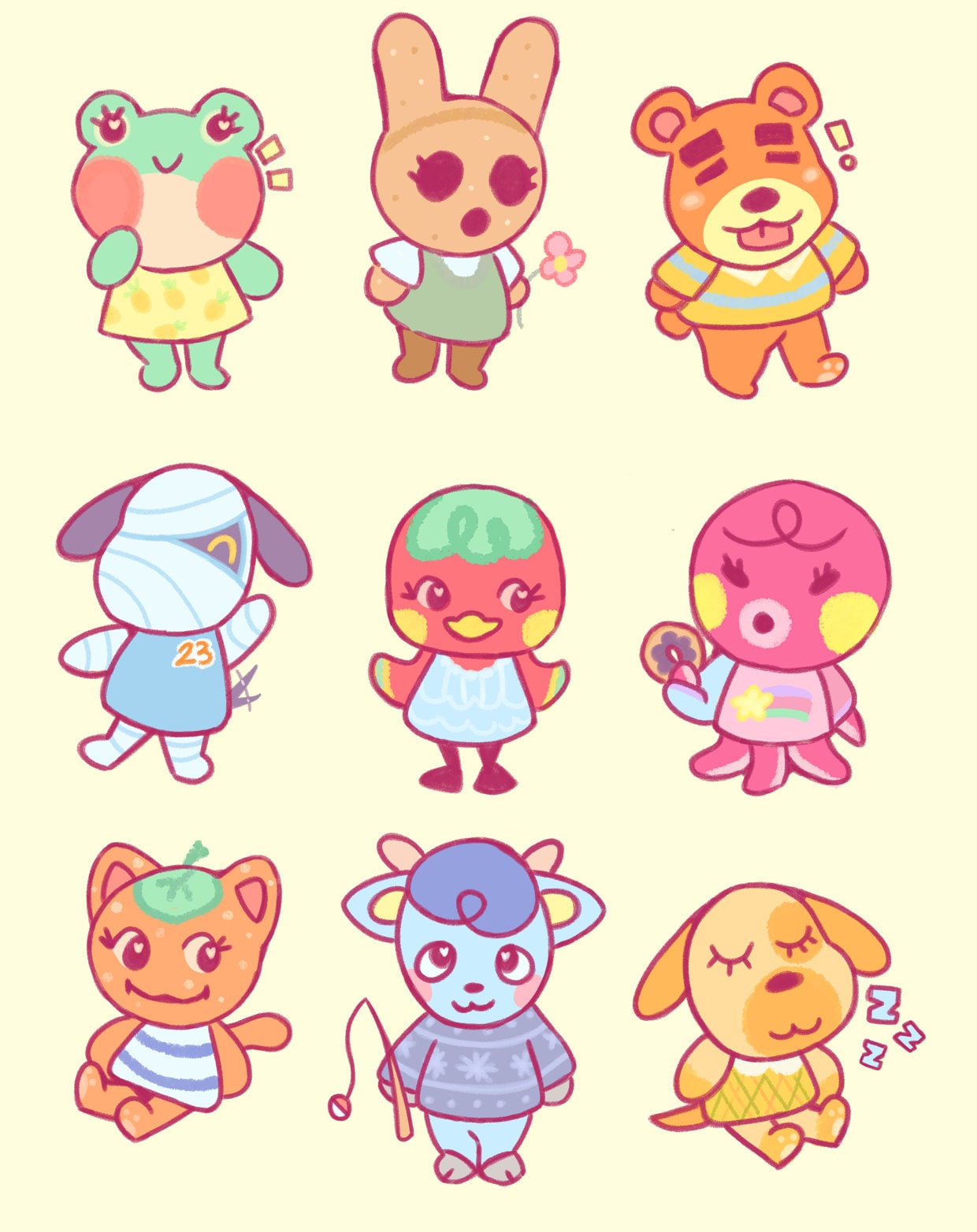 Animal Crossing Sticker Set - Etsy