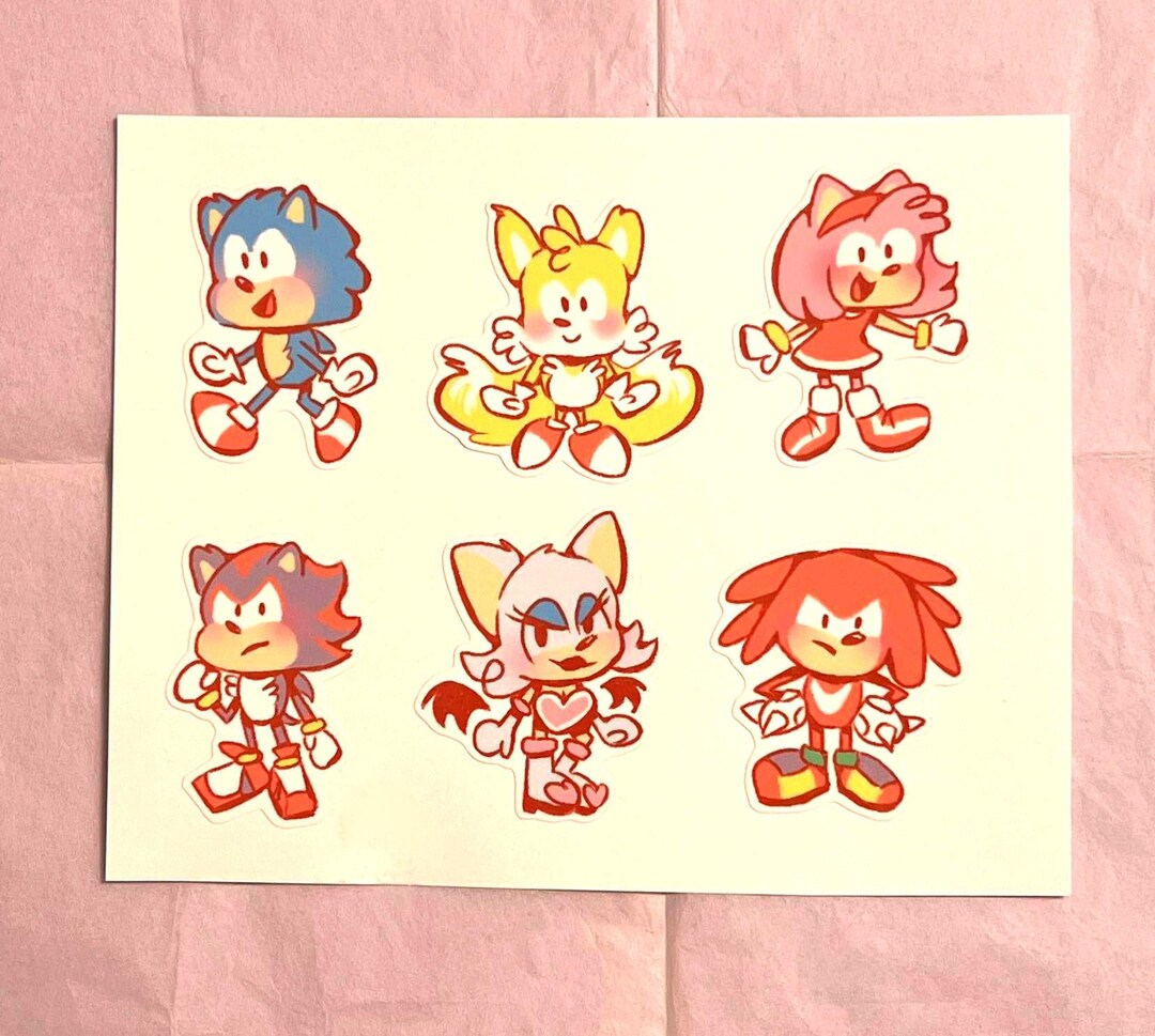 Cute Sonic Sticker Set - Etsy