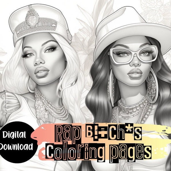 Rap Coloring Page - Etsy