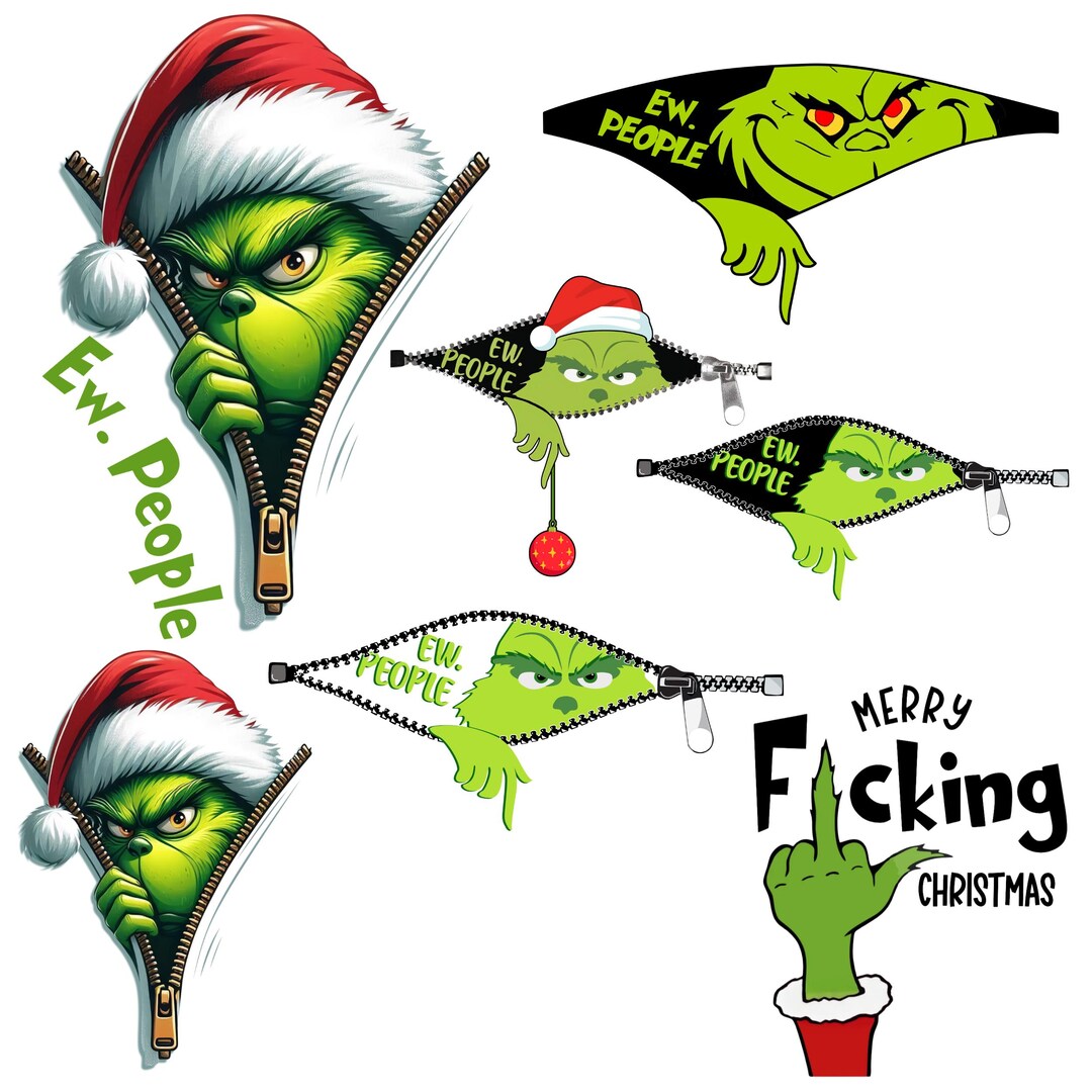 Grinch Clipart Bundle: 50 Sassy Christmas Designs (digital Download) - Etsy