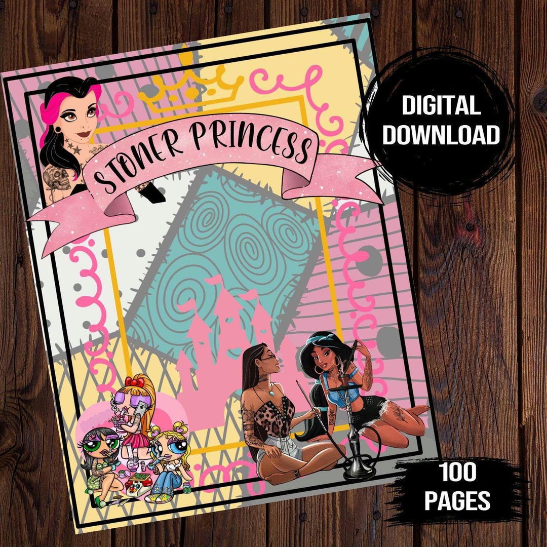 Stoner Princess Coloring Book - Etsy