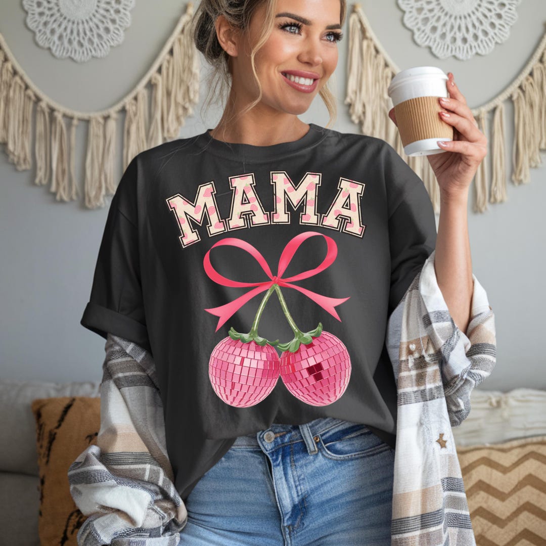 Strawberry Mama PNG: Retro Disco Ball Mom Design (digital Download) - Etsy