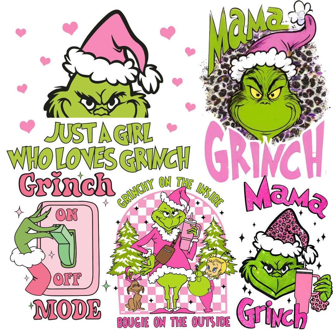 Pink Grinchmas Png 300 Dpi Digital Download Clipart Designs - Etsy