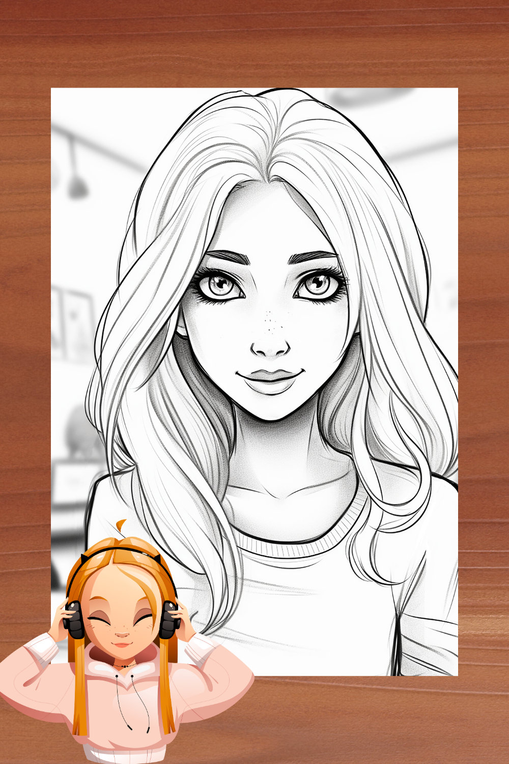 Teenage Girls Coloring Book Pages - Etsy