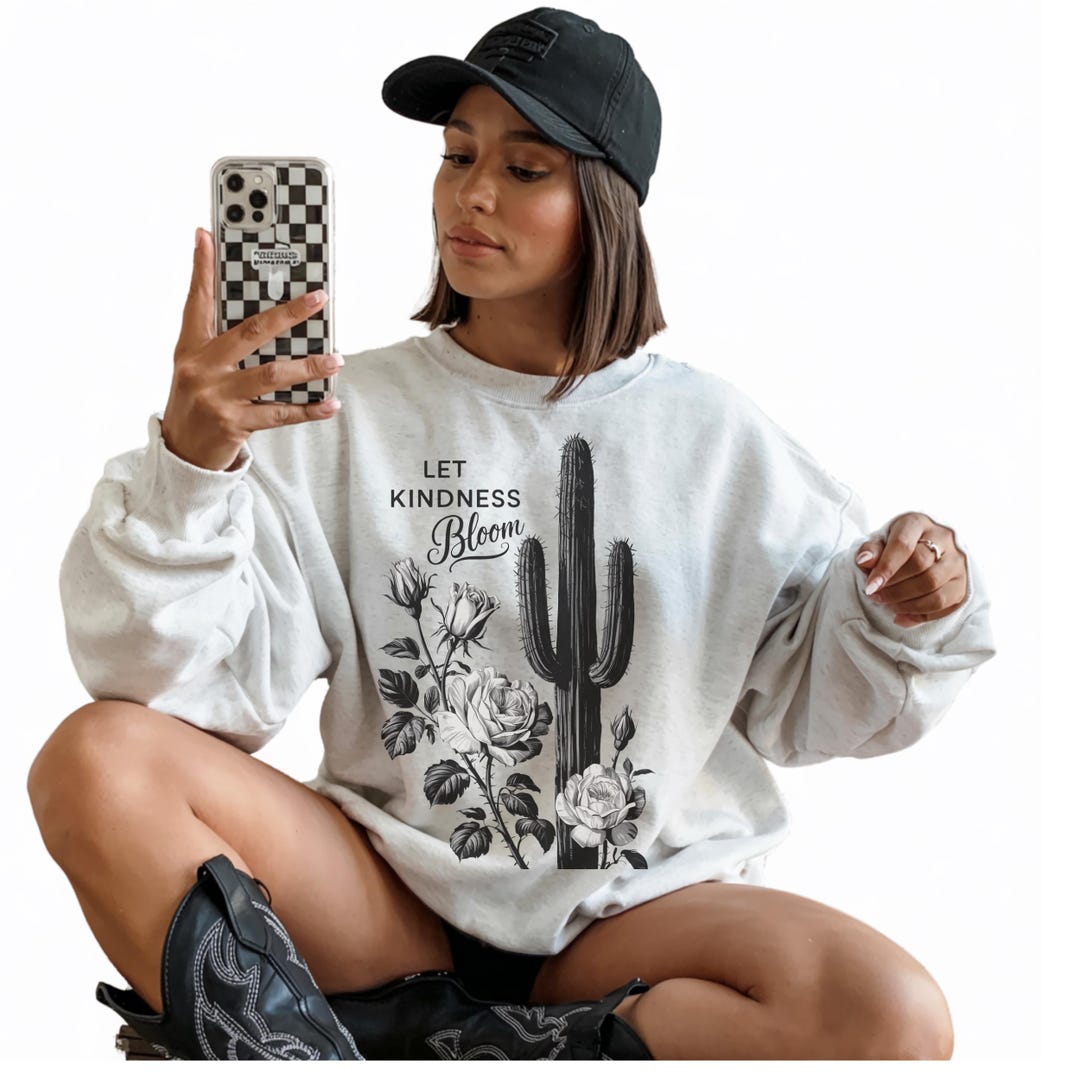 Let Kindness Bloom PNG Line Art Download 2 Pngs 4000x4000 300 DPI - Etsy