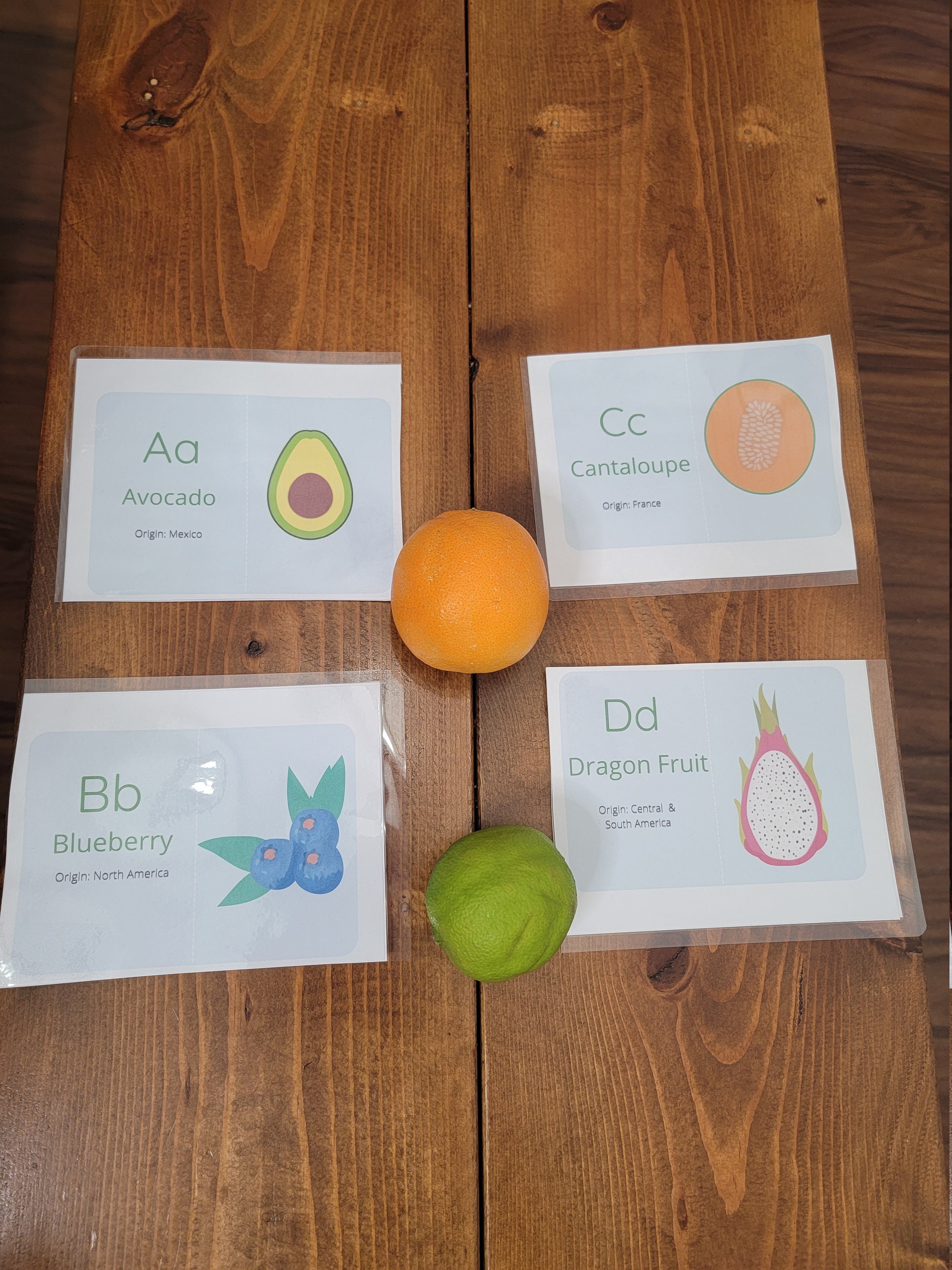 Printable Fruit Alaphbet Cards - Etsy