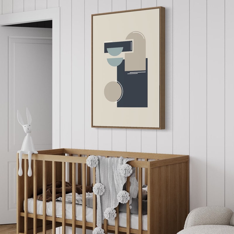 Blue Geometric Art - Etsy