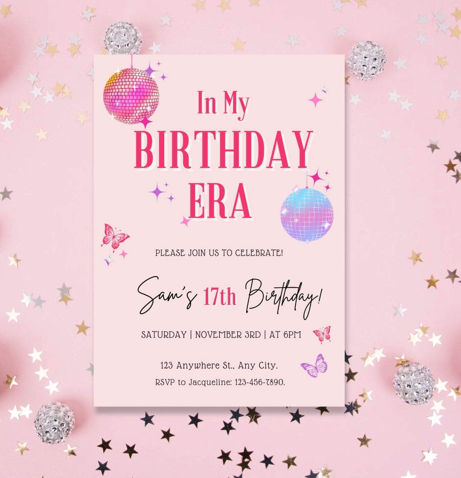 In My Birthday Era Birthday Invitation, Birthday Era Invite, Girls Era ...
