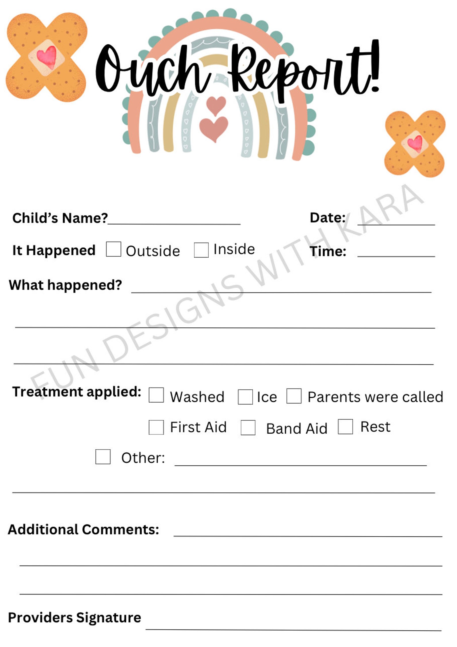 Daycare Form Bundle | Printable Forms for Daycare, School, Preschool ...