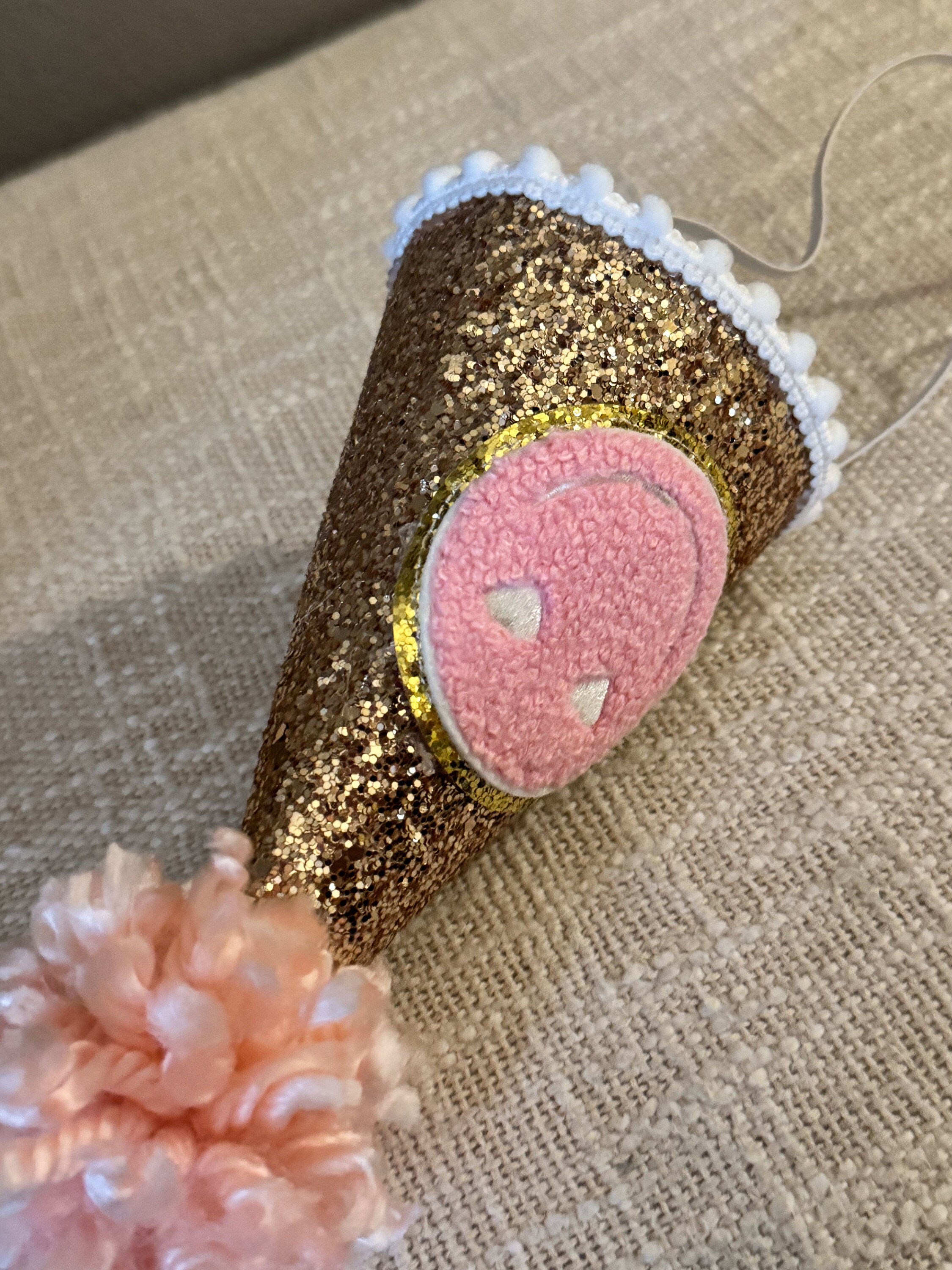 Groovy Birthday Party Hat, Smiley Face Party Hat, Happy Face Pink ...