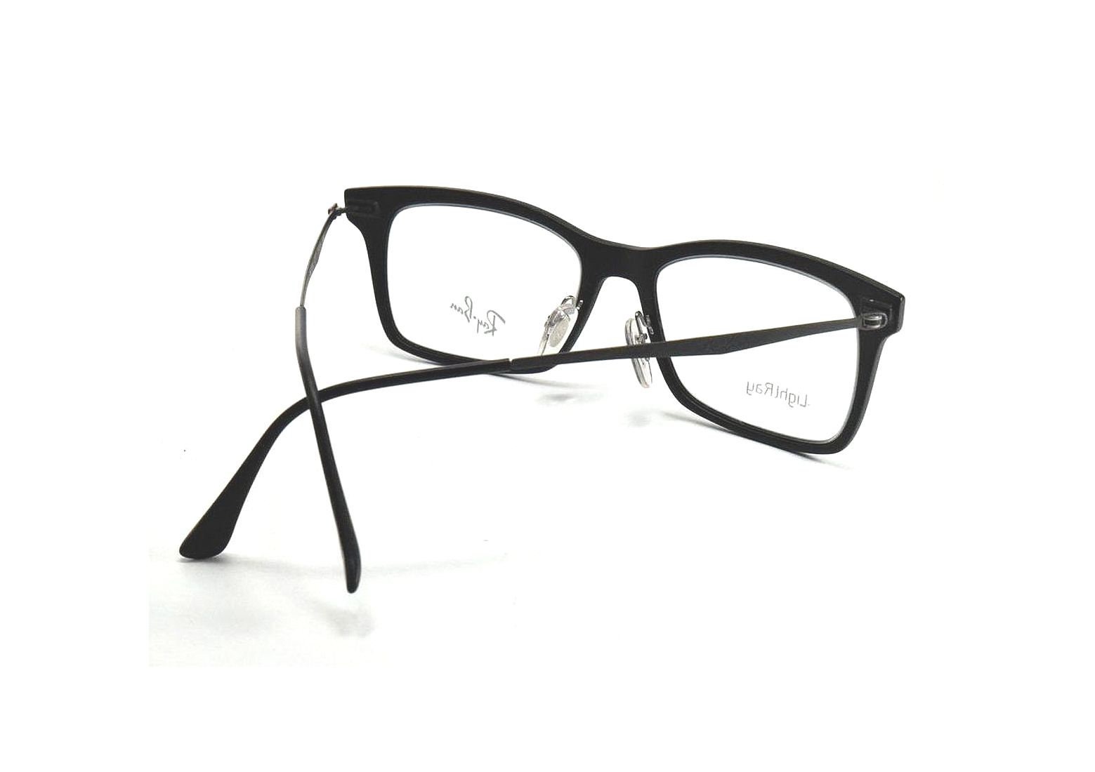 Ray-ban RB 7039 2077 Light Ray Eyeglasses Matte Black Frame 53 Mm - Etsy