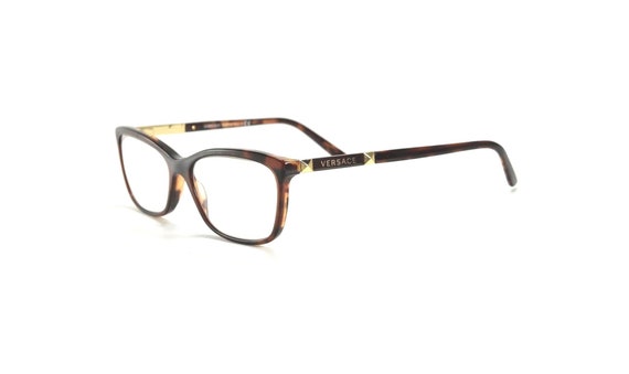 Versace Eyeglasses 3186 5077 Havana Gold Frame 54 mm - Gem