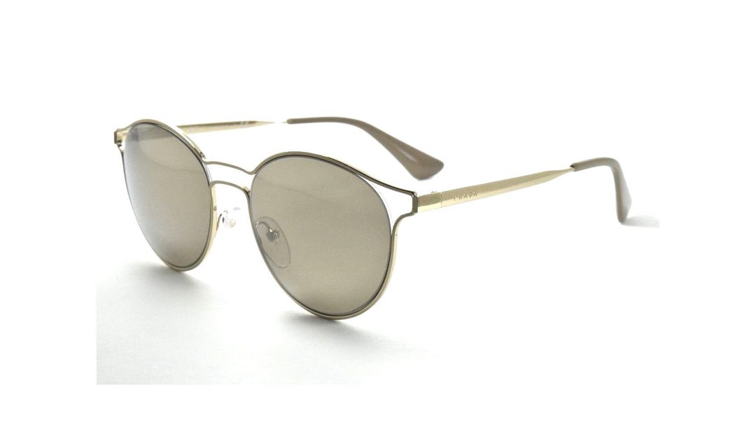 Prada Spr 62s ZVN 1c0 Cinema Metal Antique Gold / Brown/gold Mirror ...