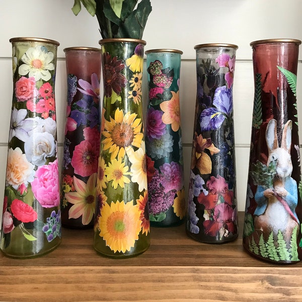 Decoupage Vase - Etsy