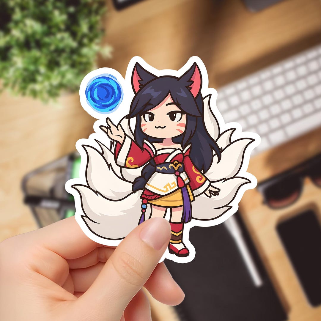Chibi Ahri Sticker: League of Legends Vinyl Decal for Laptop - Etsy