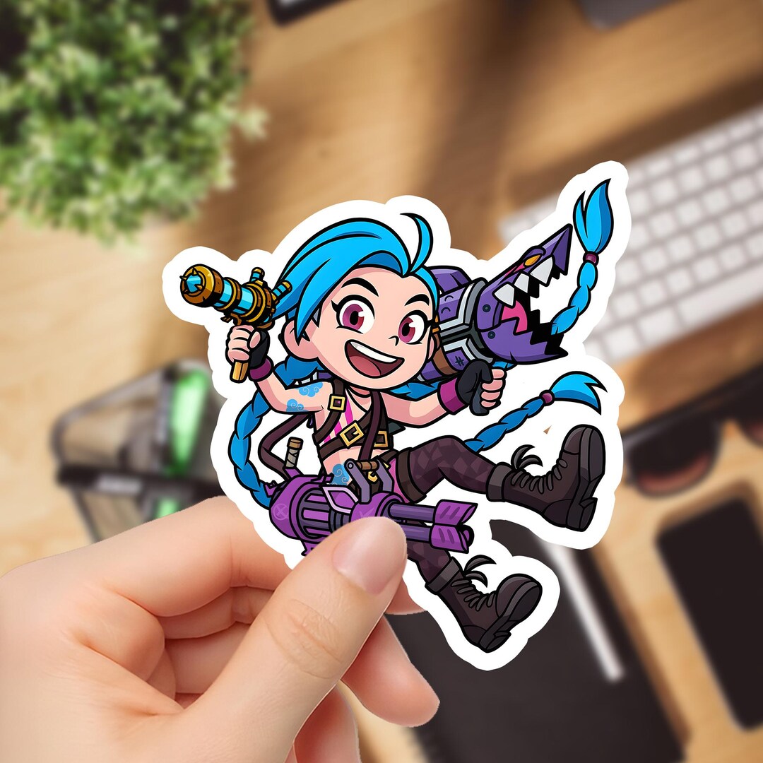 Chibi Jinx Sticker: League of Legends Arcane, Glossy Vinyl - Etsy