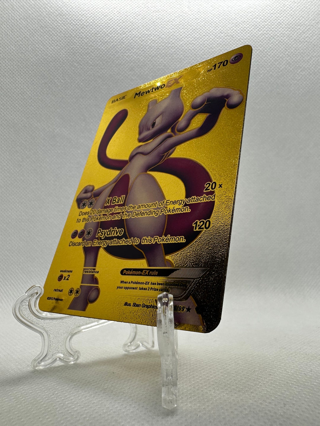 Tesla Key Card. Made Into a Pokémon Card Mewtwo - Etsy