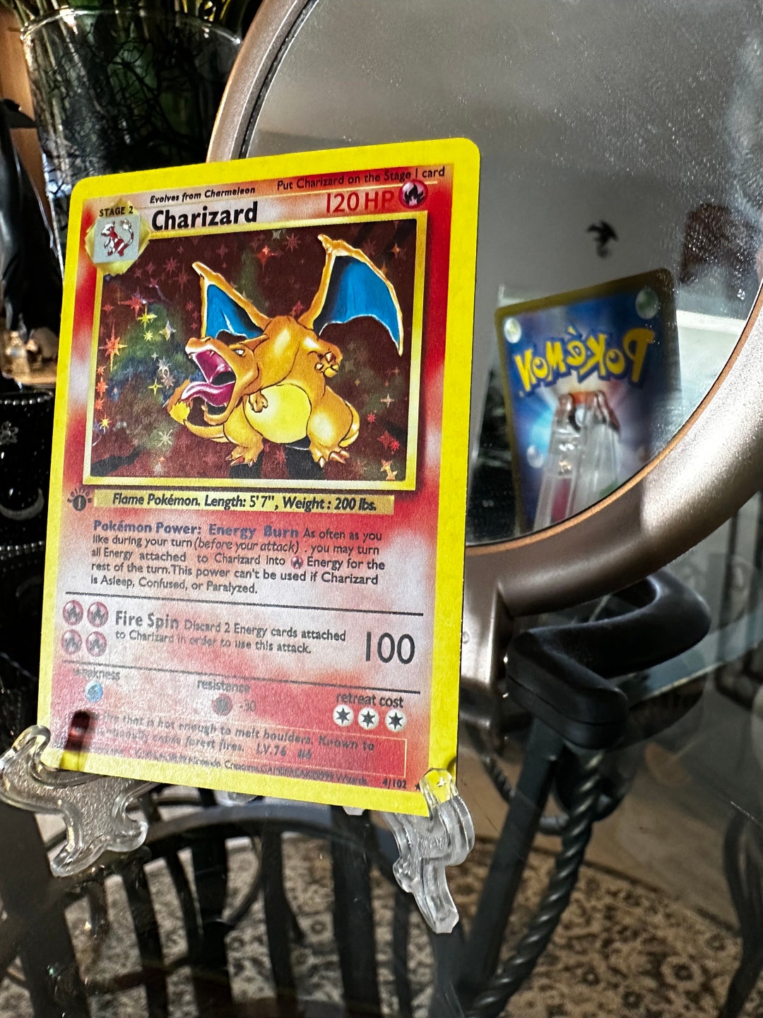 Tesla Key Card. Made Into a Pokémon Card Charizardjapanese Style Back ...