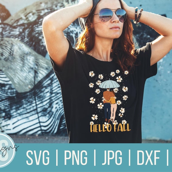 Girl Fall Svg - Etsy